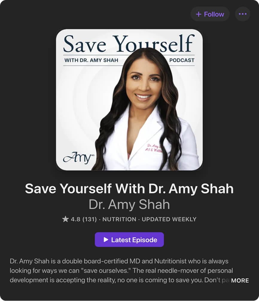 Dr. Amy Shah | Leading Voice in Modern Wellness | AmyMD Wellness